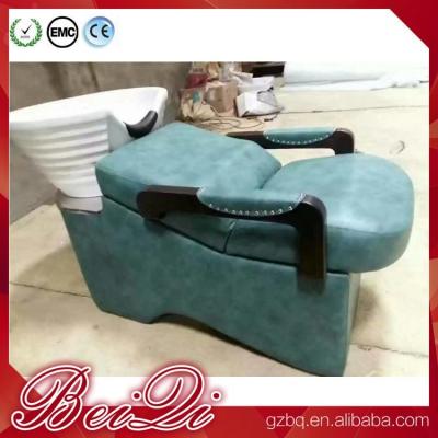 China Wholesale Barber Shampoo Station Sink with Chair Salon Equipment 60cm Basin for sale