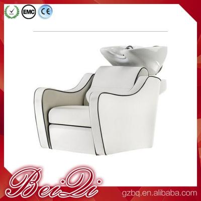 China Professional Salon Shampoo Chair with Backwash Basin 304 Stainless Steel 150kg Capacity for sale