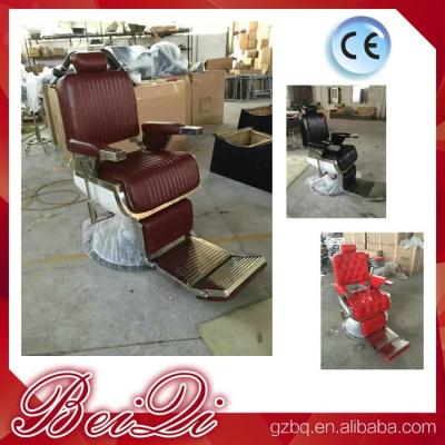 China Hydraulic Barber Chair Black Reclining Salon Furniture 360 Degree Swivel 110kg Capacity for sale