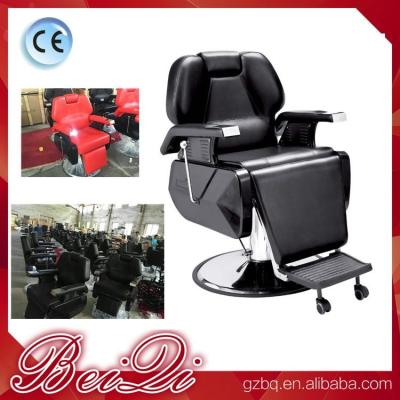 China Heavy Duty Hydraulic Barber Chair 58KG Stainless Steel PU Leather 300kg Capacity for sale
