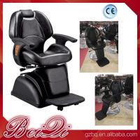 China 58KG Hydraulic Barber Chair Adjustable Headrest PU Leather Stainless Steel 300kg Capacity for sale