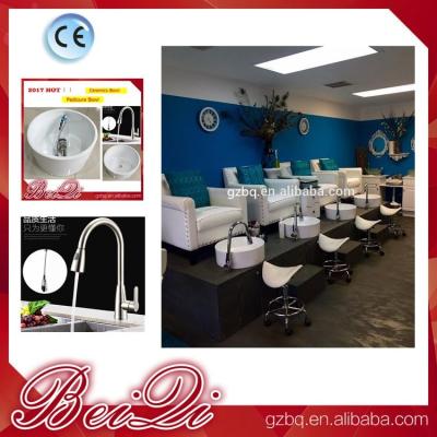China High Back Throne Pedicure Spa Chair 110V 220V Queen Nail Salon Furniture for sale