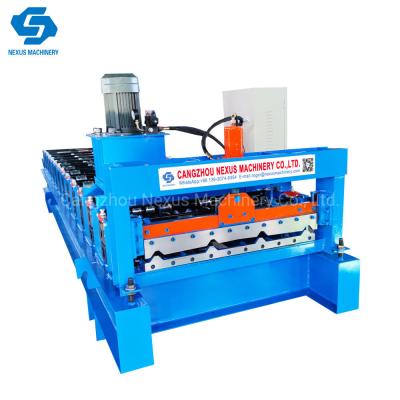 China Steel Trapezoidal Roof Sheet Roll Forming Machine Metal Roofing Panel Roll Former for sale