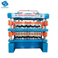 China Three Layer Roof Tile Sheet Roll Forming Machine Triple Deck Roofing Tiles Making Machinery for sale