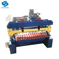 China 5.5kw Corrugated Steel Roofing Panel Roll Forming Machine with Cr12 Cutting Mould for sale