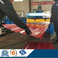 China Good Sale Mitsubishi PLC Control Hydraulic Steel Roof Sheet Metal Roll Forming Machine for sale