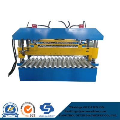 China Metal Color Steel Roofing Galvanized Aluminum Corrugated Steel Sheet Making Machine for sale