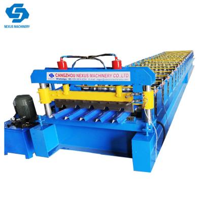 China Color Steel Chromadek Ibr Roof Sheets Machine Metal Roofing Sheet Roll Forming Machinery to South Africa 10% off for sale