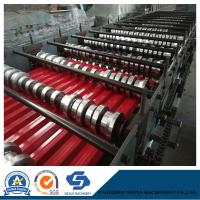China Electronic Control Metal Roof Roll Forming Machine with Hydraulic Cutter for sale
