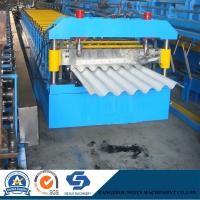 China Corrugated Iron Roofing Sheet Roll Forming Making Machine for Canada Customer for sale