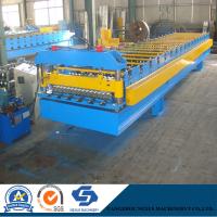 China Corrugated Iron Roofing Sheet Roll Forming Making Machine for Canada Customer for sale