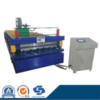 China PLC Control Galvanized Steel Trapezoid Profile Roof Tile Forming Machine for sale