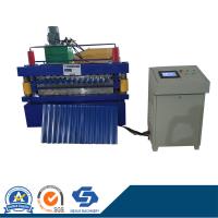 China PLC Control Galvanized Steel Trapezoid Profile Roof Tile Forming Machine for sale
