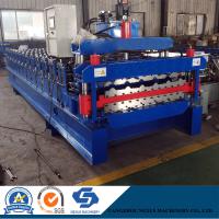 China Double Deck Roofing Roll Forming Machine with Automatic Stacker/Metal Profile Sheet Making Machine for sale