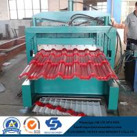China Step Tile Roof Forming Machine Metal Glazed Tiles Sheet Making Machine with 5.5 Kw Motor Power for sale