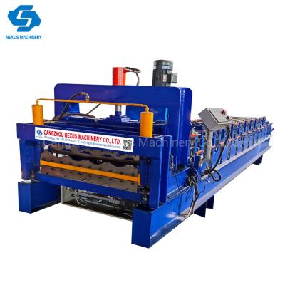 China Metal Step Tile Q Tile Glazed Tile Roofing Sheets Roll Forming Machine for sale