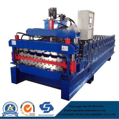 China Corrugated Iron Sheet Roofing Tile Making Machine Color Steel Sheet Roll Forming Machine for sale