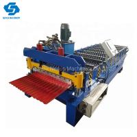 China 5.5kw Corrugated Steel Roofing Panel Roll Forming Machine with Cr12 Cutting Mould for sale