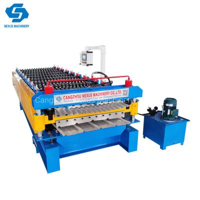 China Charcoal Ibr Sheet Roll Forming Machine Box Profile Corrugated Double Layer Machinery for sale