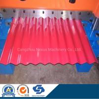 China Corrugated Sheet Roof Forming Machine Red Color Steel Roofing Production Line for sale