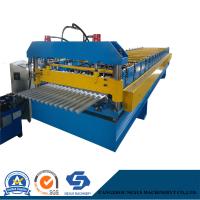 China Corrugated Metal Sheet Roof Roll Forming Machine for 0.18mm Roofing Sheet for sale