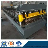 China Electronic Control Metal Roof Roll Forming Machine with Hydraulic Cutter for sale