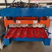 China Steel Tile Sheet Metal Roof Roll Forming Machine Export to Serbia for sale