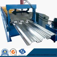 China Profiled Steel Sheet Concrete Slab Plate Floor Decking Panel Roll Forming Machine with PLC Control System for sale