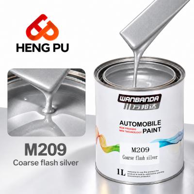 China 1K Acrylic Coarse Flash Metallic Silver Colour Car Gun Metal Gray Car Paint Vehicle Finish for sale