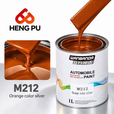 China OEM 1K Acrylic Orange Metallic Silver Auto Paint Shimmer For Car Repair for sale