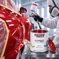 China Bright Metallic Silver Auto Paint Flame Red 4L Weather Resistance for sale