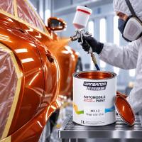 China OEM 1K Acrylic Orange Metallic Silver Auto Paint Shimmer For Car Repair for sale