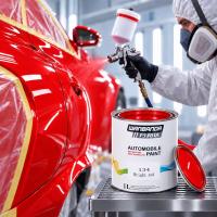 China ODM 1K Car Paint Opaque Bright Red For Automotive UV resistance for sale