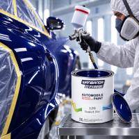 China Glossy Royal Blue 1k Automotive Paint Acrylic Enamel Base Low VOC for sale