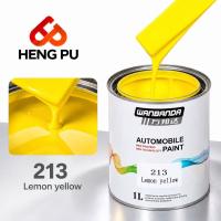 China Weatherproof HS 2K Lemon Bright Yellow Automotive Paint 1 Gallon Custom for sale