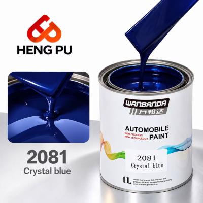 China Crystal Blue Colour 2K Car Paint Hardener Topcoat 200L Custom for sale