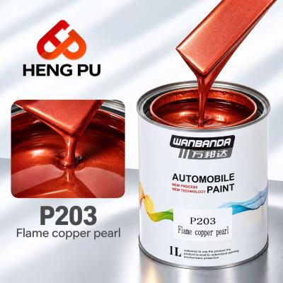 China 1 Gallon Pearl Automotive Paint Flame Pearlescent Copper Red For Car Low VOC for sale