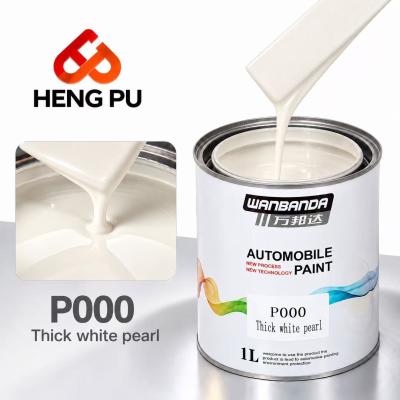 China 1K Thick metallic White Pearl Automotive Paint UV Resistant Masterbatch color OEM for sale