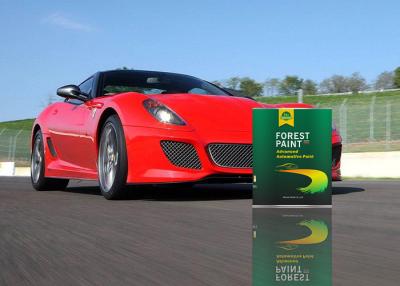 China Bright Red 2K Acrylic Car Paint Automotive Clear Coat Chemical Resistance for sale