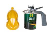 China Sunproof Acrylic Enamel Automotive Paint 2K Medium Yellow Car Paint for sale