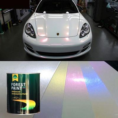 China Customized Package 1Ltr Gloss Pearl White Car Paint Anti Yellow for sale