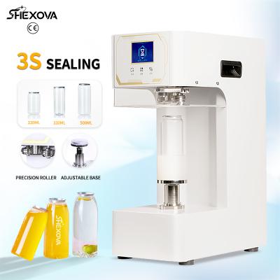 China Full Automatic Can Sealer Machine 3s Speed 200-650ml Aluminum Lid Beverage Tin Can Sealer for sale