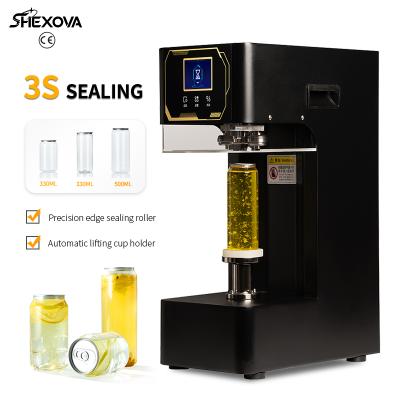China Stainless Steel Milk Tea Tin Can Sealing Machine 250W 110V 220V for 200-650ml Jars for sale