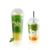 China Disposable Transparent PET Coffee Plastic Cup With Direct Drinking Lid for sale