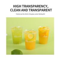 China Clear PET Plastic Cups 12oz 16oz 24oz with Lids for Beverage Coffee Custom Logo for sale