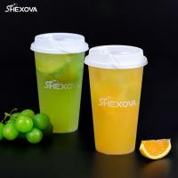 China Recyclable Food Grade PP Plastic Cups 360ml 500ml 600ml 700ml Cold Hot Drinks for sale