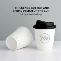 China Recyclable Double Wall Paper Coffee Cups 8oz 12oz 16oz Hot Beverage Disposable for sale