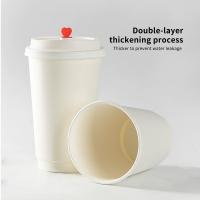 China Eco-Friendly Disposable Craft Paper Cup 8oz 12oz 16oz 22oz for Coffee Bubble Tea Bulk Takeaway for sale