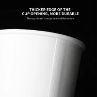 China Custom Logo Thickened Recyclable Paper Cup with Lid and Sleeve 8oz 16oz for sale