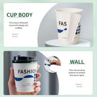China Biodegradable Paper Cups 8oz 12oz 16oz with UV Printing for Hot and Cold Beverages for sale